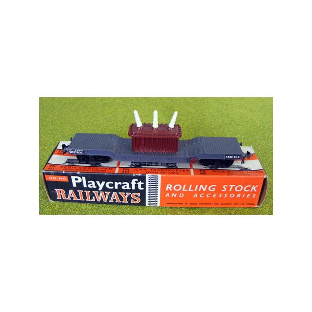 00 GAUGE WELTROL Low Loader Wagon with Electricity Substation ...