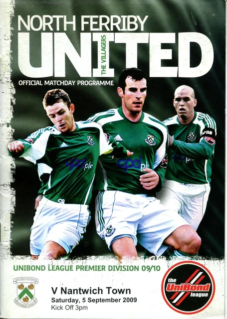 A3 NORTH FERRIBY United v Nantwich Town 05/09/09 Northern Premier ...