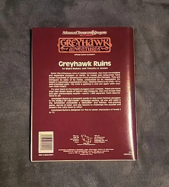 DUNGEONS AND DRAGONS 2nd Edition Greyhawk Adventures Greyhawk Ruins ...
