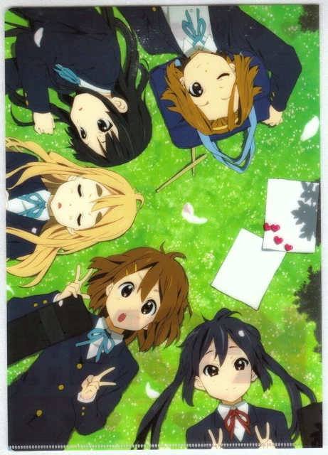 CLEAR FILE FOLDER K-ON anime Hirasawa Yui Akiyama Mio Ritsu Tsumugi ...