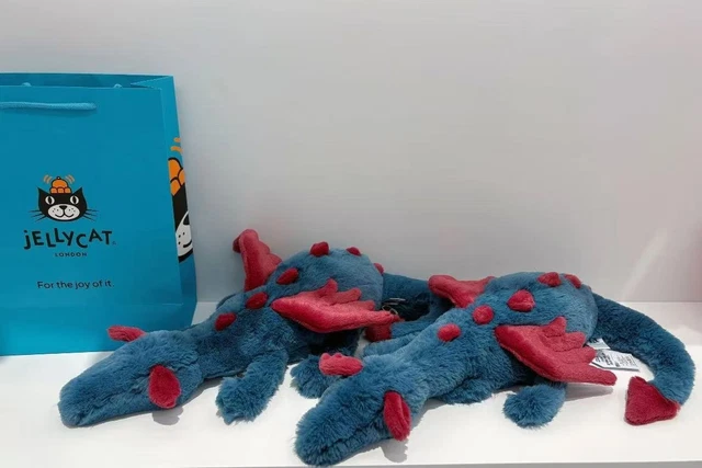 JELLYCAT LARGE DEXTER Dragon Plush Toy Mythical Animal Valentine's Day ...