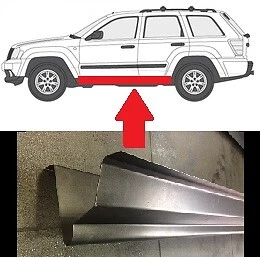SILL FOR JEEP Grand Cherokee III WK (2005-2010) outer sills replacement ...