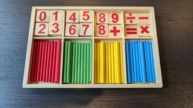 COUNTING NUMBER BLOCKS and Sticks Montessori Toys for Kids Learning ...