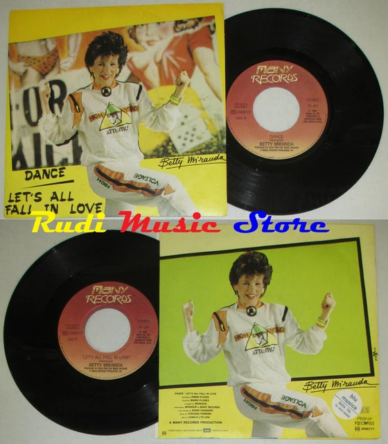 LP 45 7'' BETTY MIRANDA Dance Let's all fall in love 1985 italy MANY cd ...