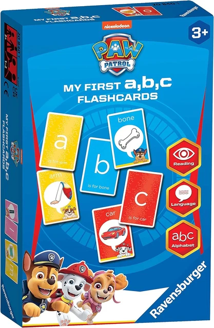 PAW PATROL MY First ABC Flash Card Game for Kids Age 4+ Educational Toy ...