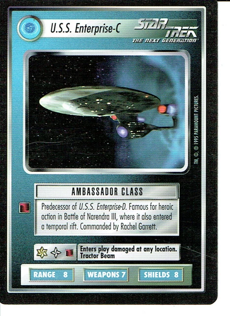 STAR TREK CCG ALTERNATE UNIVERSE RARE CARD U.S.S. ENTERPRISE-C ex EUR 5 ...