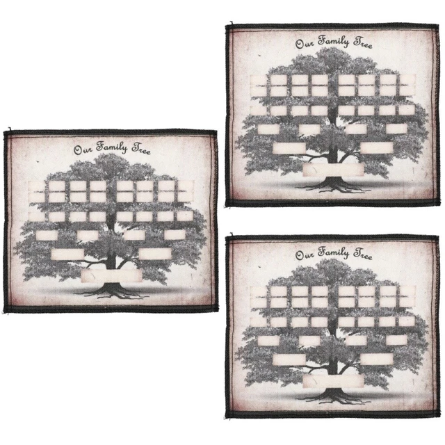 3X ANCESTRY CHART Tree Family Tree Chart Genealogy Chart Blank Pedigree ...