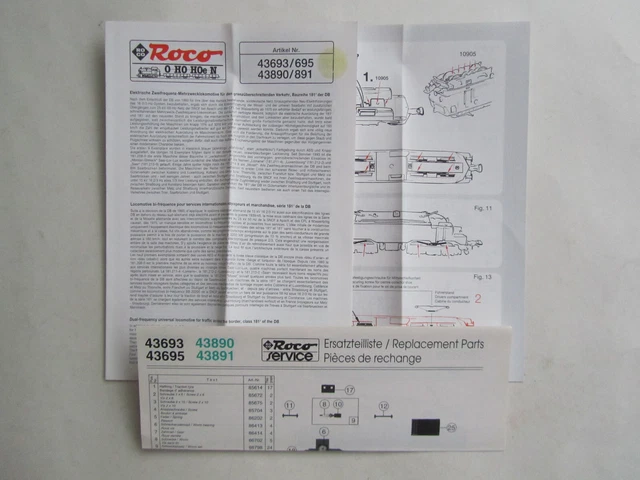 ROCO 43693 / 43695 - 43890 / 43891 - H0 - Betriebsanleitung für BR 181 ...