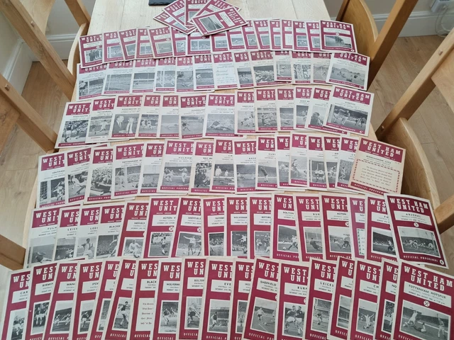 WEST HAM 99 Home Programme Bundle From The Period 1958 - 1968 £26.71 ...
