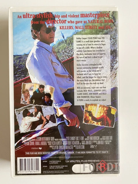 U-TURN [VHS] FIRST Release 1997 Oliver Stone Big Box Ex-Rental Video ...