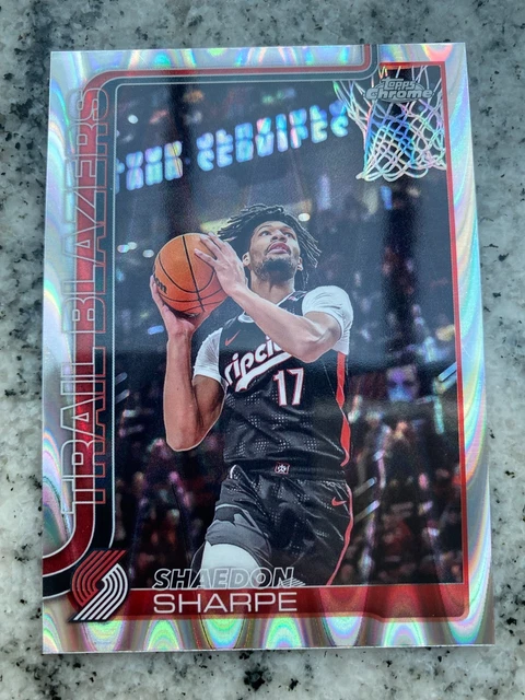 2025-26 TOPPS CHROME Shaedon Sharpe #150 Trail Blazers RayWave ...
