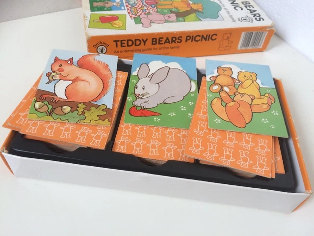 ORCHARD TOYS TEDDY Bears Picnic 1984 Children's Card Game Complete ...
