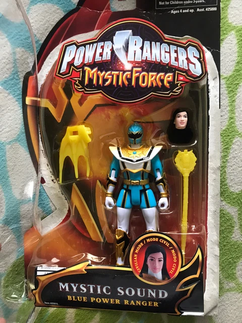 POWER RANGERS MYSTIC Force Sound Blue Ranger Moc Opened 2006 £14.47 ...