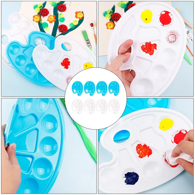 8 PCS PRACTICAL Painting Pallet Pigment Trays Color Mixing Plate ...