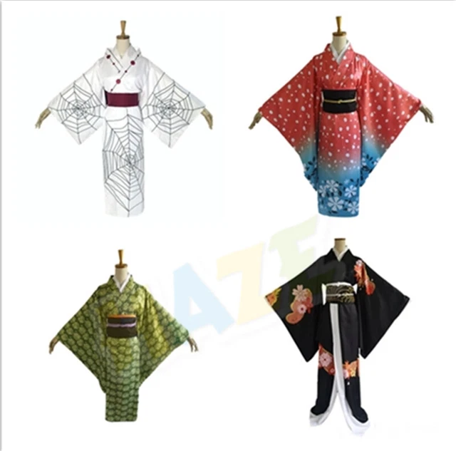 COSTUME COSPLAY DEMON Slayer Kibutsuji Muzan femminile ver.&Rui kimono ...