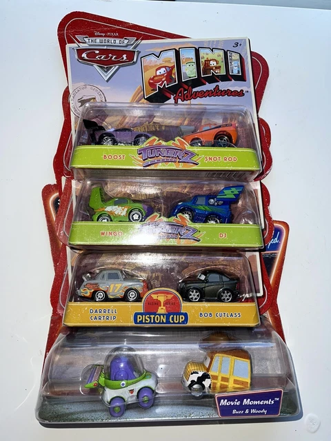 DISNEY PIXAR CARS Mini Adventures Tunerz Wingo, DJ, Boost, Snot Rod ...