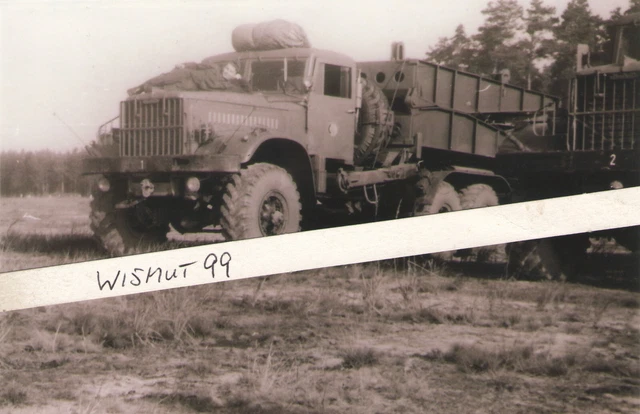 NVA-FOTO OLDTIMER DDR Landstreitkräfte Pioniere LKW Kraz TMM ...