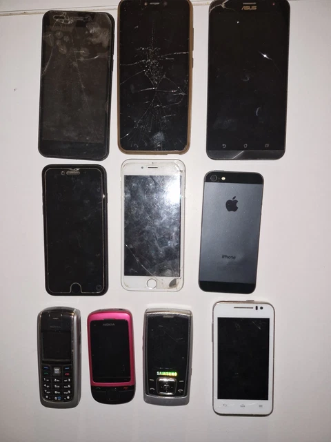 LOT DE 10 téléphones vendu comme HS (pour pièces) - dont 3 Apple EUR 50,00 - PicClick FR