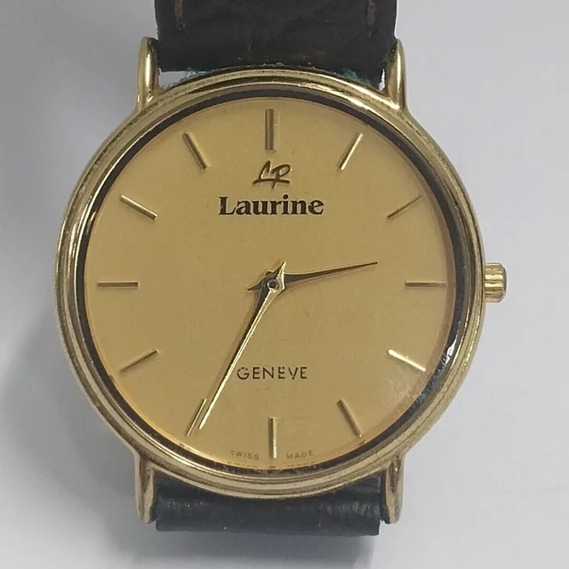 VINTAGE LAURINE 18K Gold Plate Swiss Made Watch Rare EUR 64,45 ...