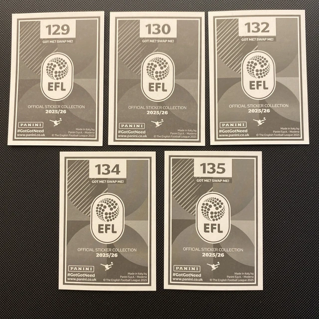 PANINI EFL STICKERS 2025/26 - Hull City Bundle - 5 stickers £2.99 ...