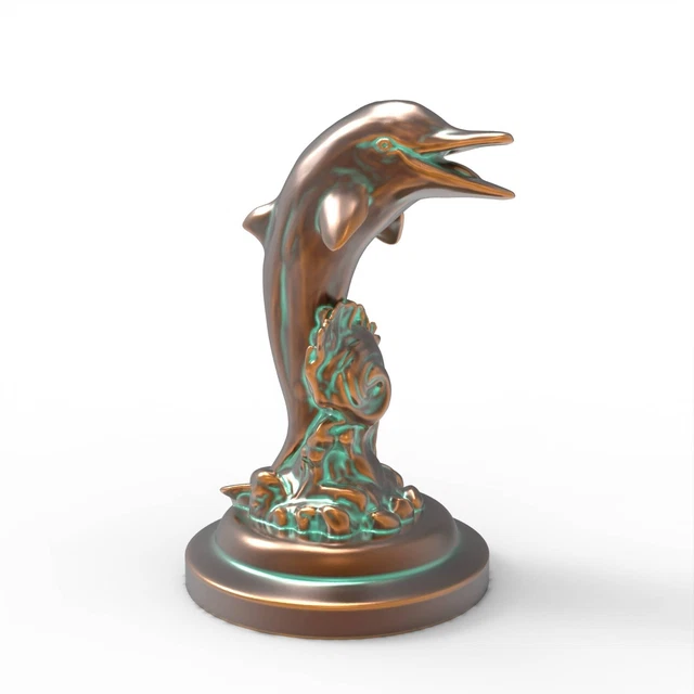 DOLPHIN 3D MODEL Ocean Fish STL File for CNC 3D Printing Marine Decor £ ...