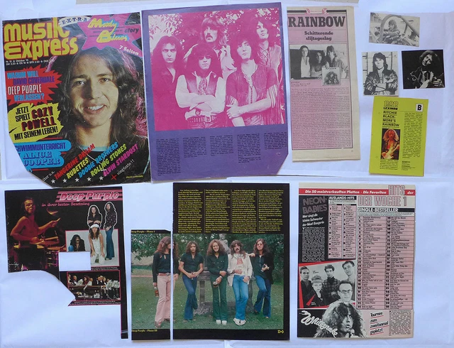 DEEP PURPLE RITCHIE Blackmore Ian Gillan Jon Lord Bolin clippings ... DEEP PURPLE RITCHIE Blackmore Ian Gillan Jon Lord Bolin clippings ...