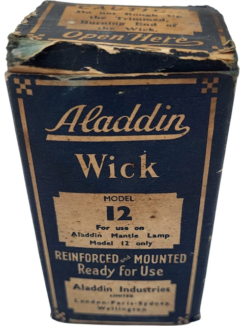 ALADDIN WICK MODEL 12 Reinforced Mantle Lamp For Use T2348 MR3 £12.99 ...