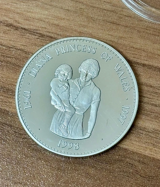 1998 SAMOA PRINCESS Diana Samoan $10 Tala Silver Proof Coin, 31.5Gr 925 ...