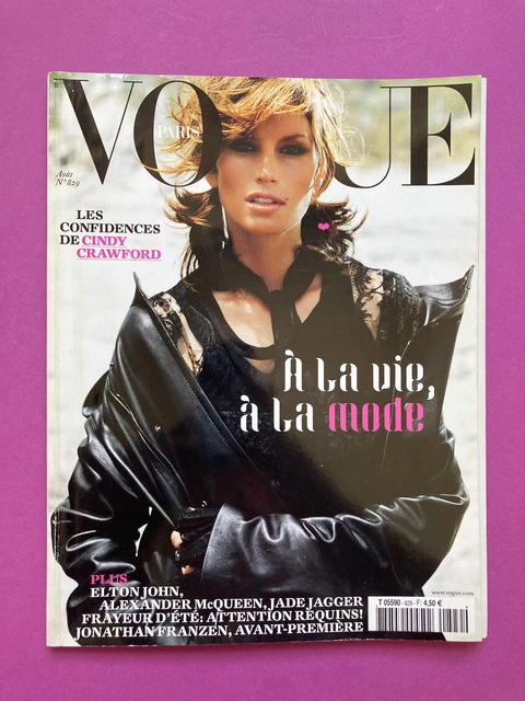 MAGAZINE VOGUE PARIS 829 août 2002 Cindy Crawford mode collection ...