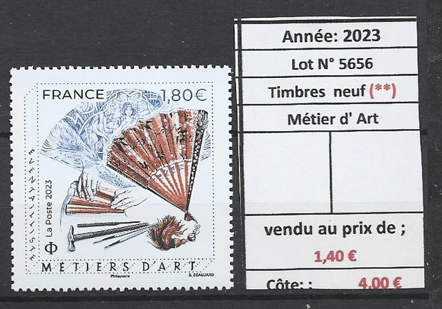 TIMBRES DE FRANCE ANNEE 2023 DE LUXE N° 5656 (1 val) NEUF(**) VENDU PRIX COUTANT EUR 1,80 ...
