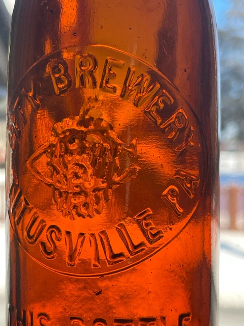 TITUSVILLE PA CITY Brewery Pictorial Hop Blob Beer Bottle Baltimore ...