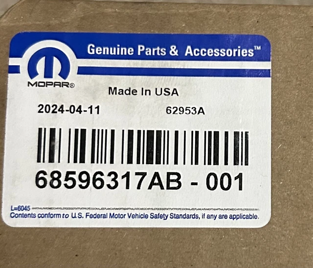 GENUINE MOPAR -2024 Engine Oil Filter Housing 68596317AB $91.47 ...