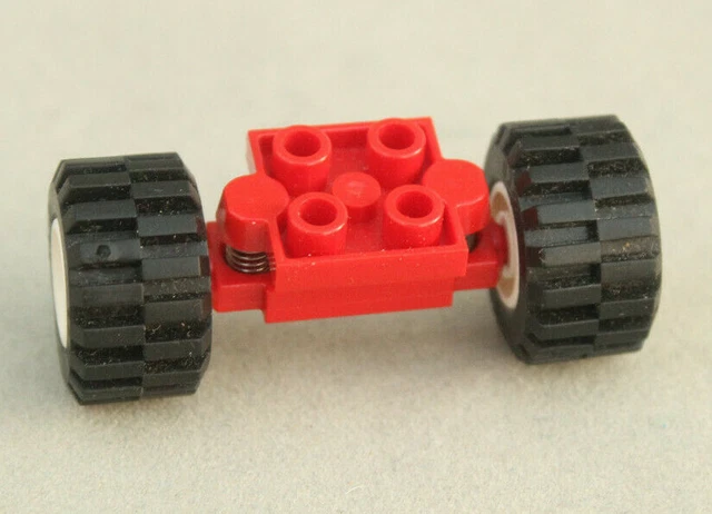 VINTAGE LEGO VEHICLE 2x2 SPRING WHEELS HOLDER + 2 WHEELS. 2484c01 Free ...