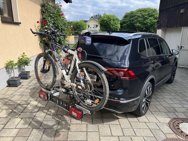 FAHRRADTRÄGER FÜR ANHÄNGERKUPPLUNG mit 2 Fahrradaufnahmen, Verschließbar EUR 95,00 - PicClick FR