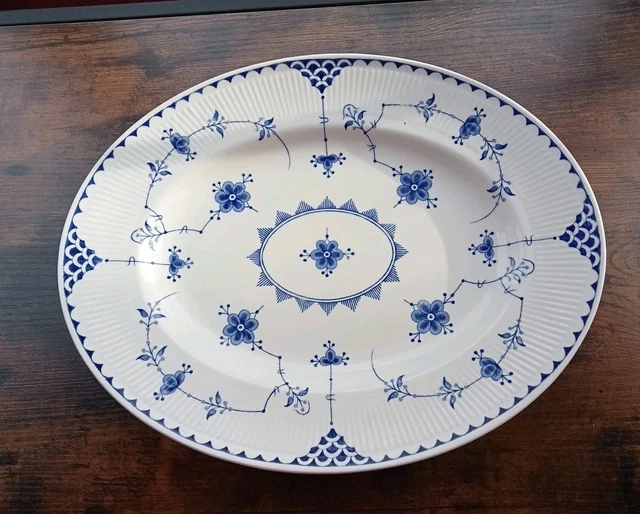 VINTAGE FURNIVALS DENMARK Oval Meat Platter 14 X 11" £24.99 - PicClick UK