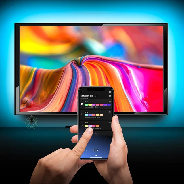 MEXLLEX LED TV Backlights Color Changing RGB for 55'-70' TV Mirror, PC ...