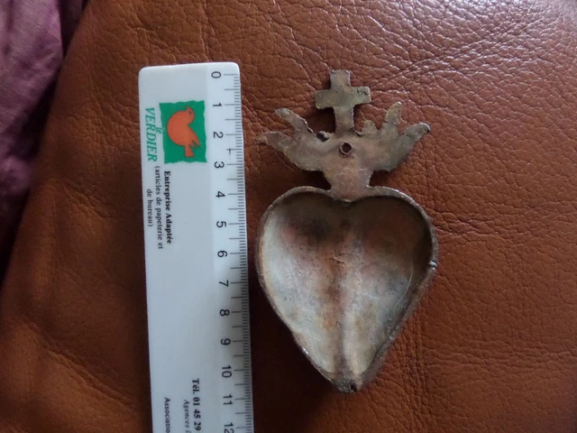 RARE COEUR DE Marie Français Du 19 Eme Siècle ou vendeen metal EUR 30 ...