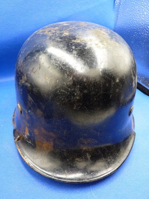 ORIGINAL WW2 GERMAN Fire Police M34 Helmet - With Period Liner and ...