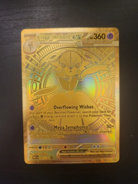 MEGA GARDEVOIR EX 187/132 ME01: Mega Evolution Gold MHR Near Mint £456.20 - PicClick UK