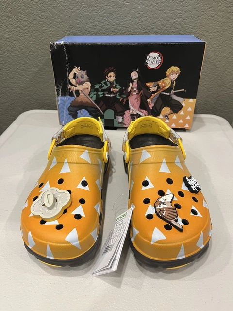 NEW DEMON SLAYER Zenitsu All Terrain Clog Crocs Men’s Size 10 M 12 W ...