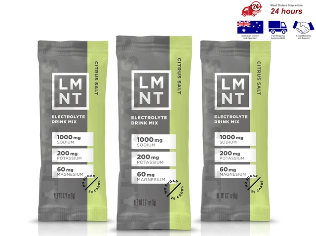 LMNT ZERO SUGAR Electrolytes, Citrus, Orange, Rapberry Salt, Drink Mix ...