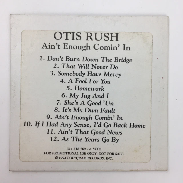 OTIS RUSH N'EST Pas Assez À Venir CD Promo EUR 14,10 - PicClick FR