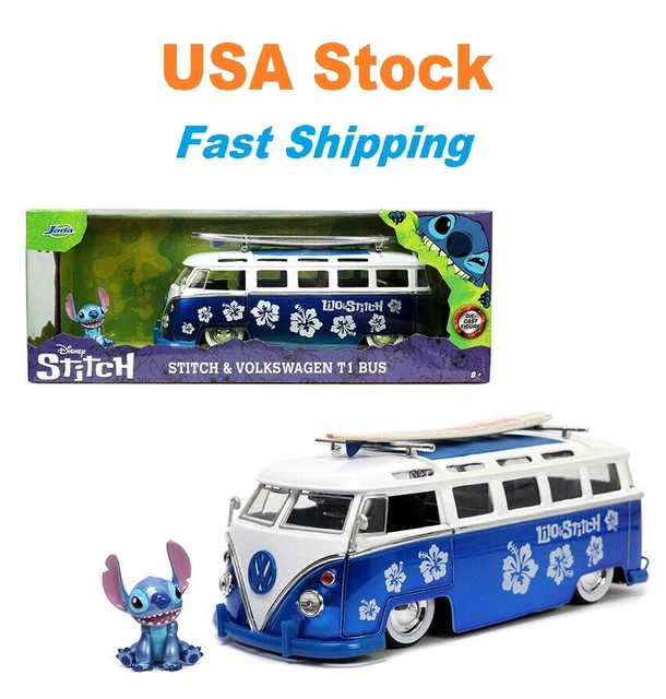 DISNEY LILO & Stitch 1962 Volkswagen T1 Bus avec figurine Stitch Jada ...