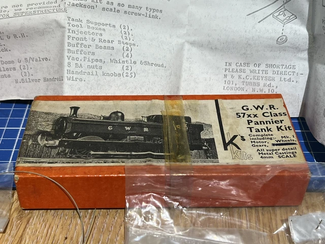 K'S KIT GWR CLASS 57XX PANNIER TANK LOCO Kit £10.00 - PicClick UK