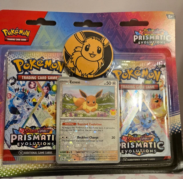 POKEMON - S&V Prismatic Evolutions 2 Pack Blister [Eevee] -🍥DOUBLE HOLO ...