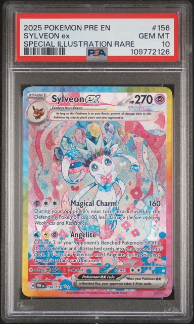 2025 POKEMON PRE En-Prismatic Evolutions #156 Sylveon Ex Psa 10 £39.57 ...