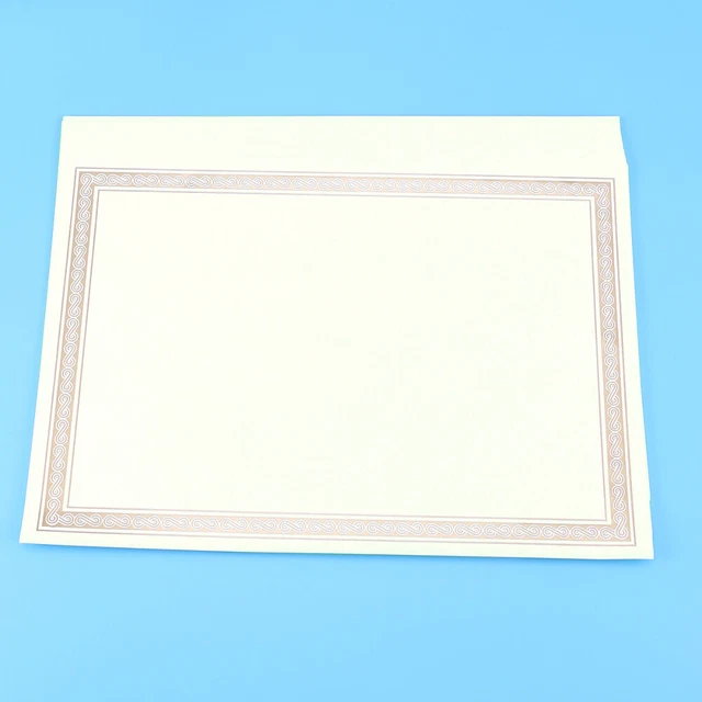 15 PCS/PACK BLANK Certificate Papers Printable Certificates Paper Gold ...