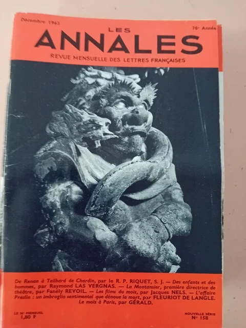 REVUE LES ANNALES des lettres françaises N° 158 | Bon état EUR 10,00 ...