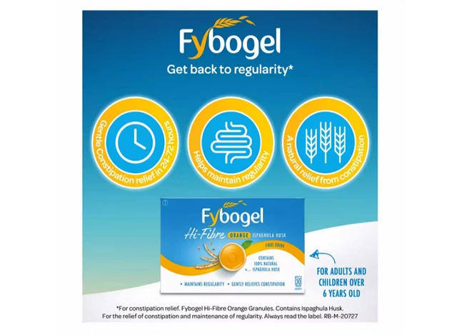 FYBOGEL HI-FIBRE (FIBRE) Orange Flavour Drink Ispaghula Husk - 30 ...