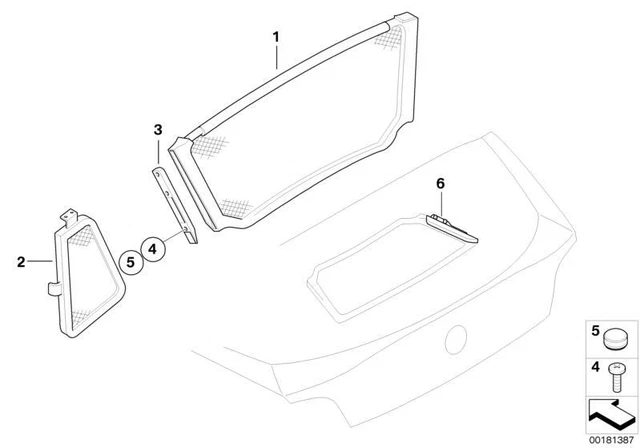 BMW GENUINE AIR Smoke Wind Deflector Mounting Parts Set E85 Z4 ...